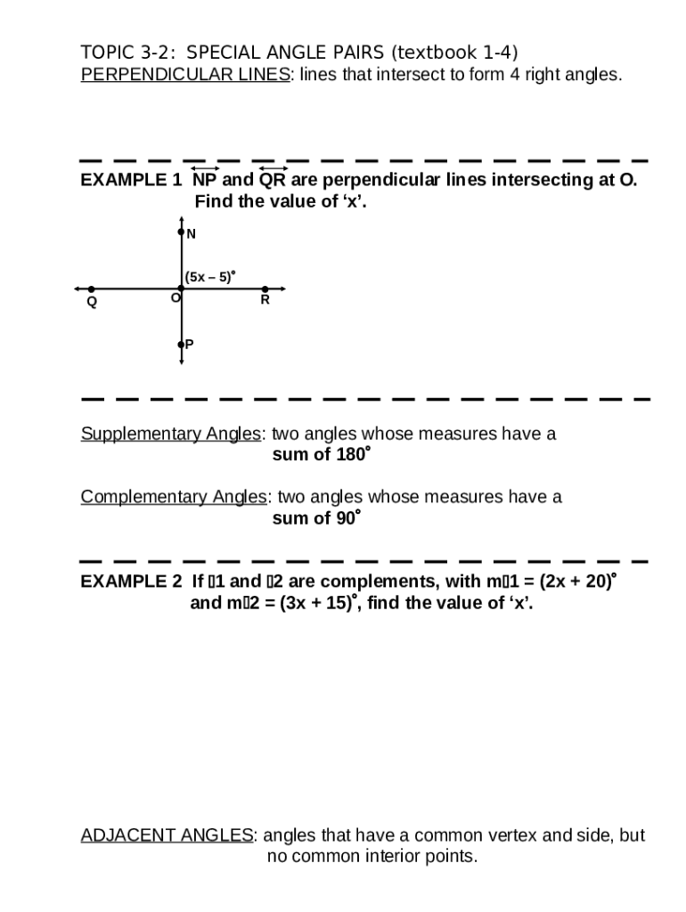 Parallel Perp Skew Worksheet answer key.pdf Doc Template | pdfFiller