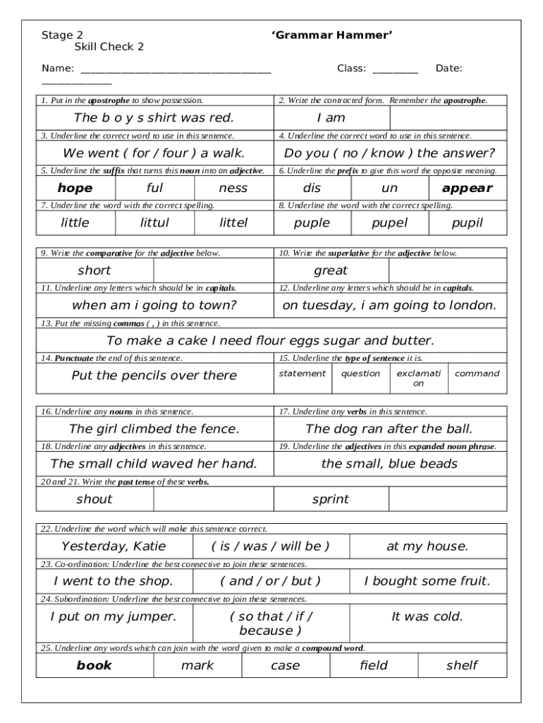 Stage 2 Check 2 Doc Template | pdfFiller