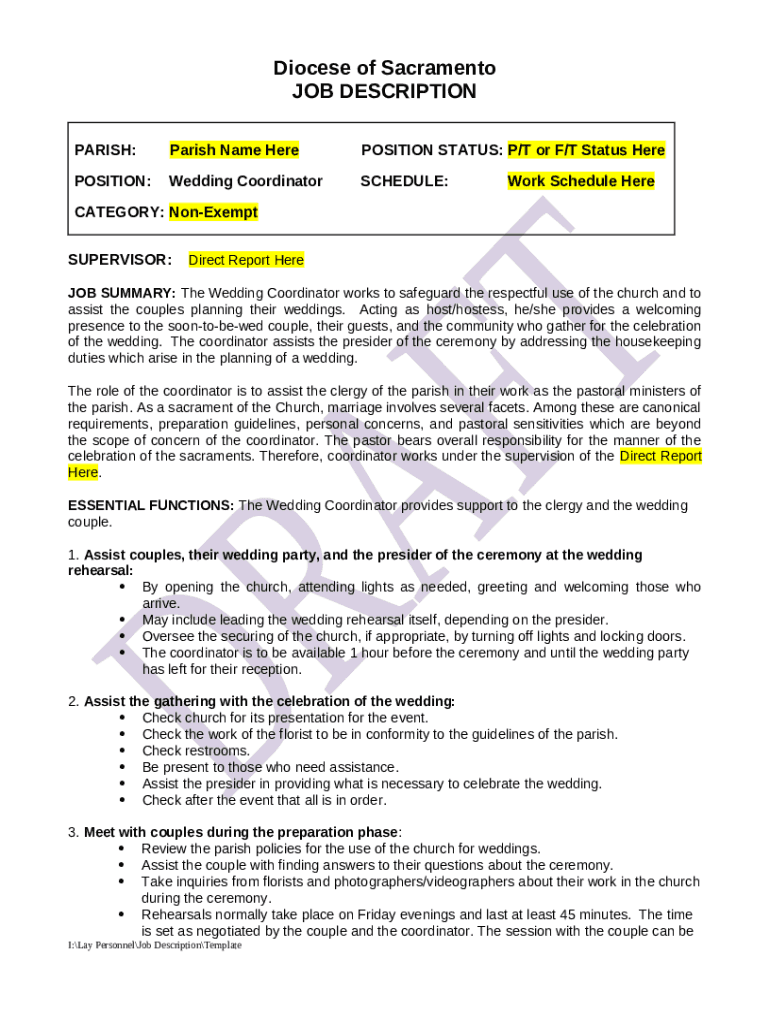 lay personnel employee handbook diocese Doc Template | pdfFiller