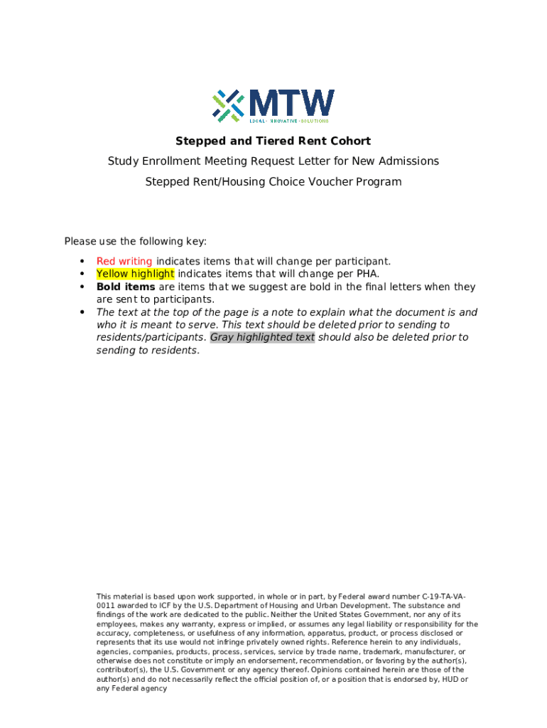 MTW Rent Demonstration - Stepped Rent Study Enrollment Appointment ...