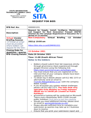 Virtual Vendor Briefing Session Doc Template | pdfFiller