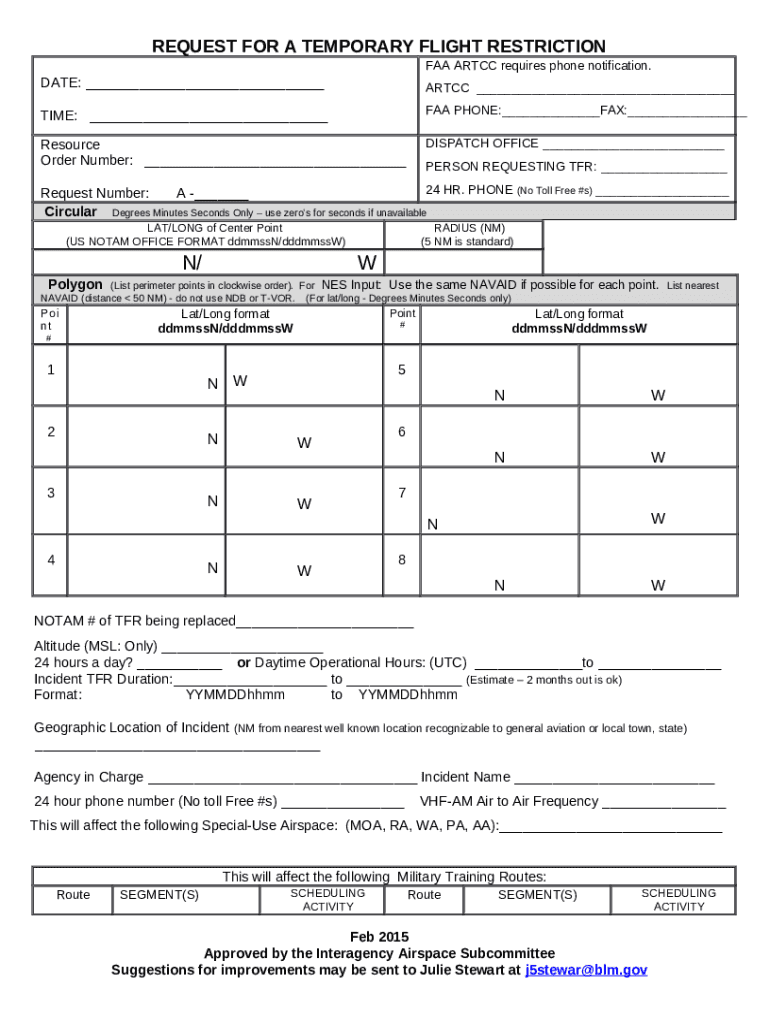 Section 2. Temporary Flight Restrictions in the Vicinity of ... - gacc nifc Doc Template | pdfFiller