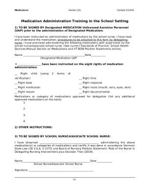 Medication Administration School Nurse's Guide Doc Template | pdfFiller