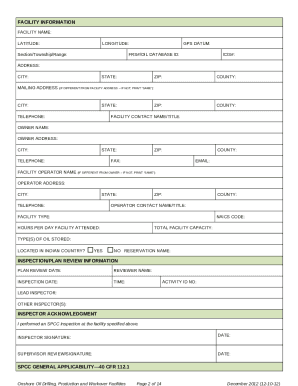 US Environmental Protection Agency SPCC Field Inspection ... Doc ...
