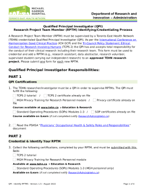 Qualified Principal Investigator (QPI) Doc Template | pdfFiller