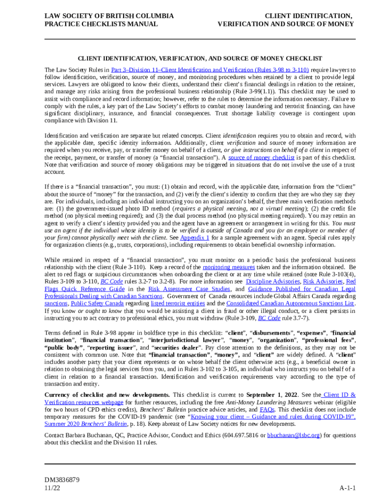 law society of british columbia client identification, practice ... Doc ...