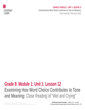 Module 1: Unit 1: Lesson 12 Word Choice, Tone, and Meaning ... Doc ...
