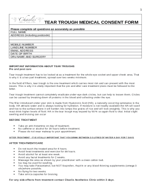 tear trough medical consent Doc Template | pdfFiller