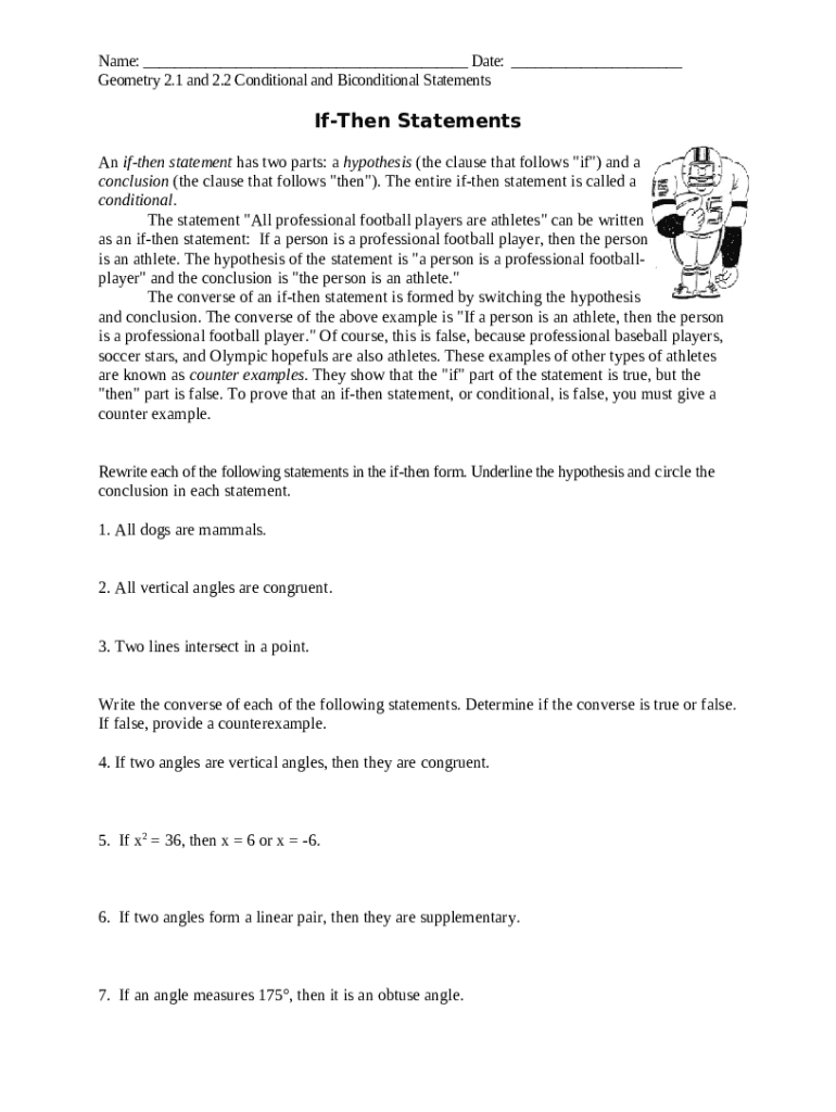 If-then statements show a cause and effect. The ... Doc Template ...