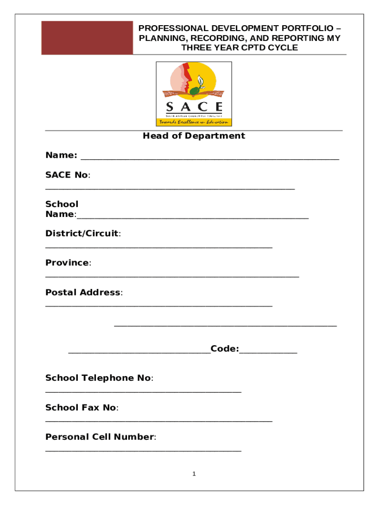 PROFESSIONAL DEVELOPMENT PORTFOLIOPLANNING, RECORDING, AND REPORTING MY ...