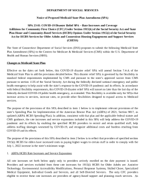 Texas State Plan Amendment (SPA) 23-0002 Doc Template | pdfFiller