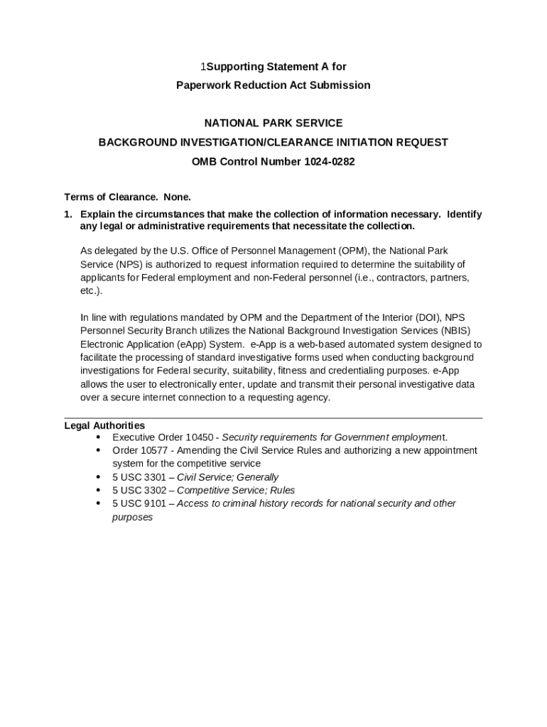 BACKGROUND INVESTIGATION/CLEARANCE INITIATION REQUEST Doc Template ...