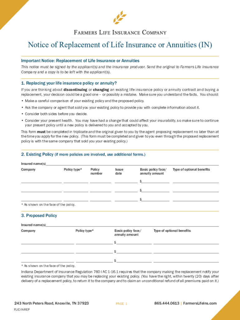 Fillable Online 211 CMR - The replacement of life insurance and ...
