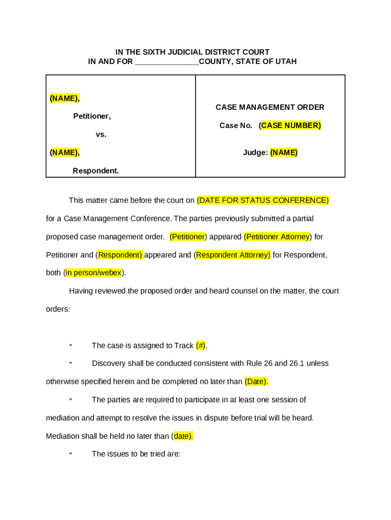 Family Law Caseflow Management Plan for Idaho's Sixth ... Doc Template ...