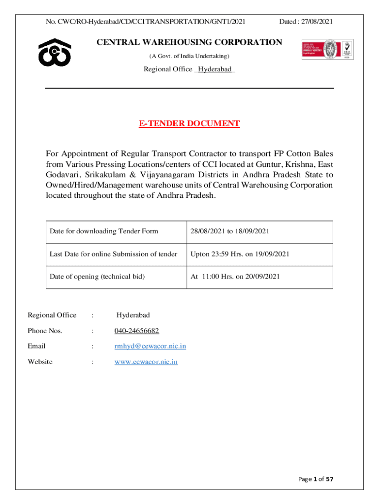 Fillable Online For Appointment of Regular Transport Contractor to ...