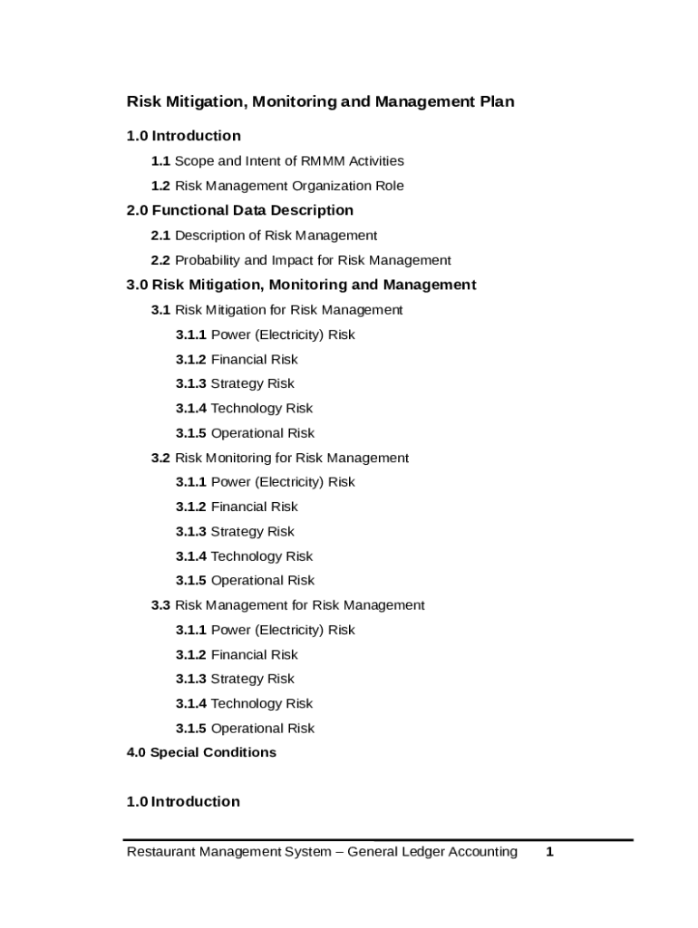 Adaptable Process Model Document Templates: RMMM Plan Doc Template ...