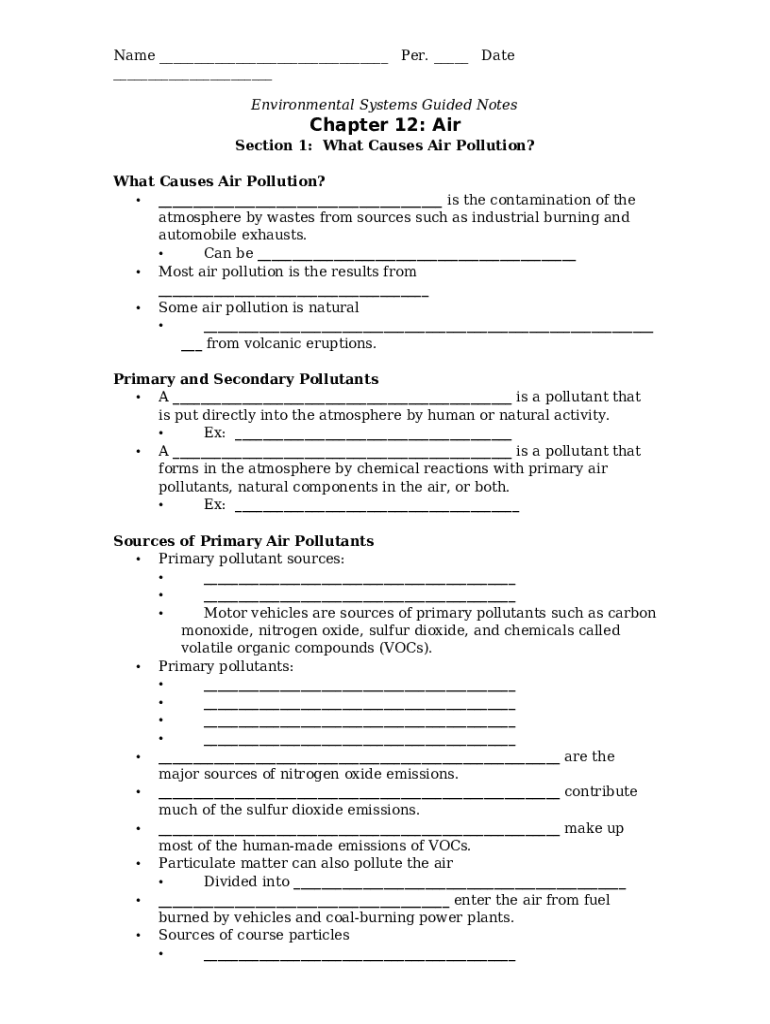 Air and Water Pollution: Burden and Strategies for Control Doc Template ...