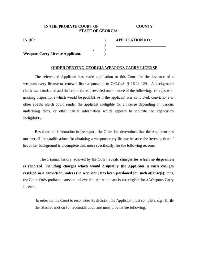 16-11-129. (a) Application for weapons carry license or ... Doc ...