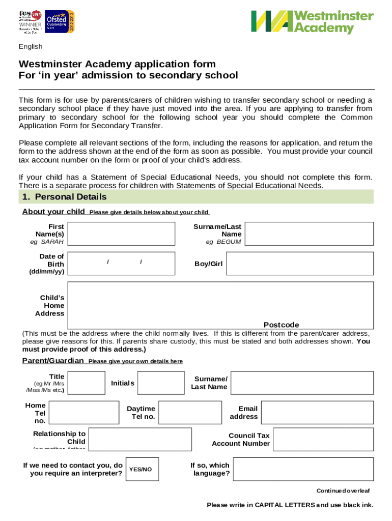 Suggested complaints - London - Westminster Academy Doc Template | pdfFiller