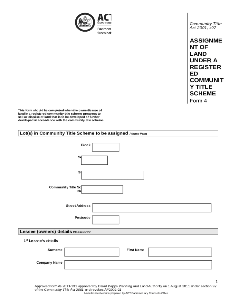 Community title schemes - Registrar General's Guidelines Doc Template ...