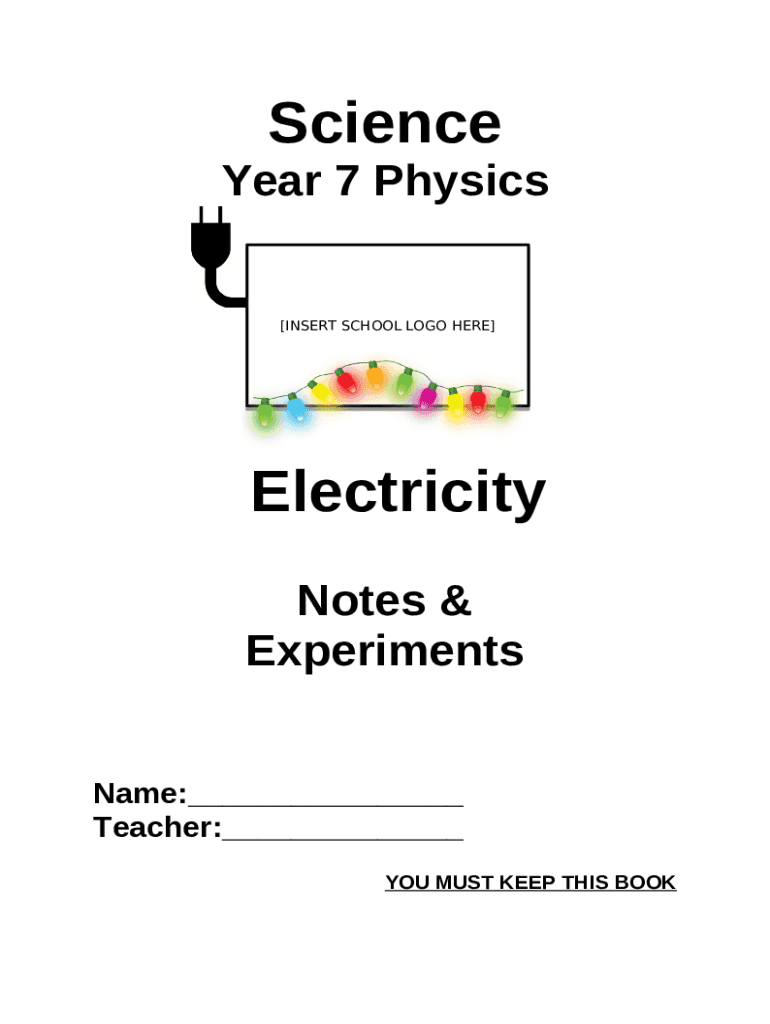 Year 7 Electricity fact sheet Doc Template | pdfFiller