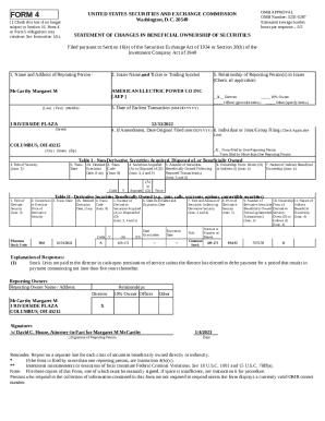 AMERICAN ELECTRIC POWER CO INC AEP Doc Template | pdfFiller