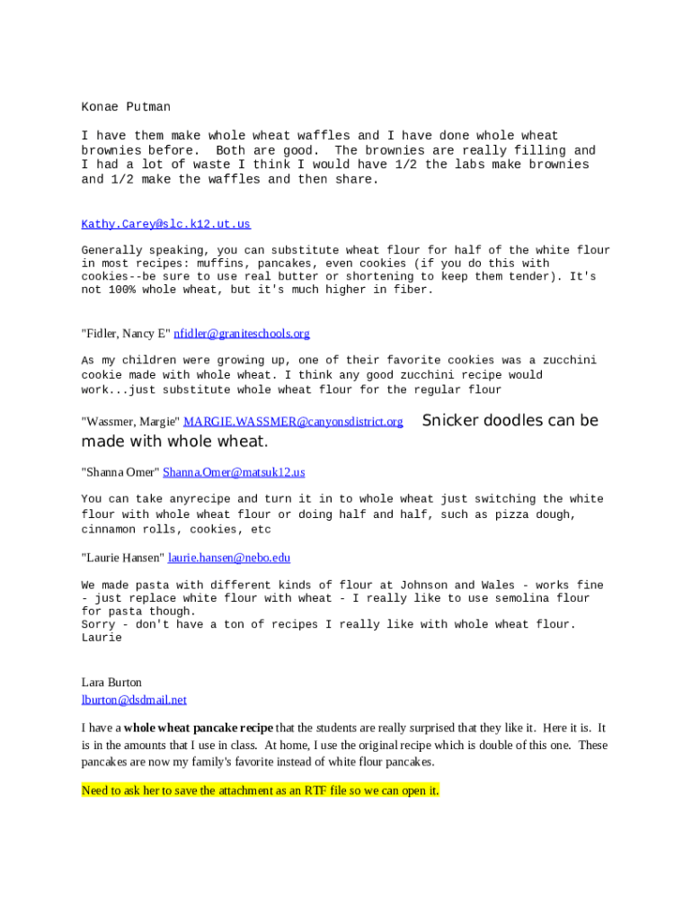 Fluffy Whole Wheat Waffles Doc Template | pdfFiller