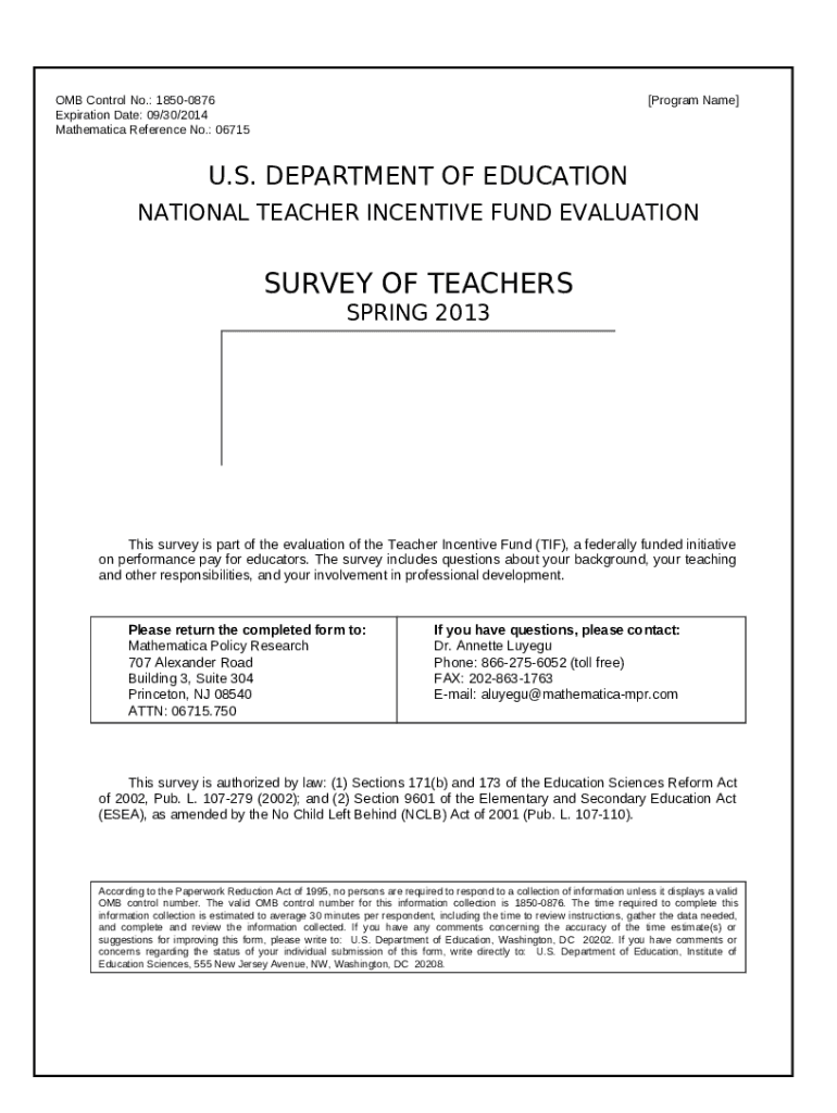 Pay-for-Perance: Evaluating the Teacher Incentive Fund Doc Template ...