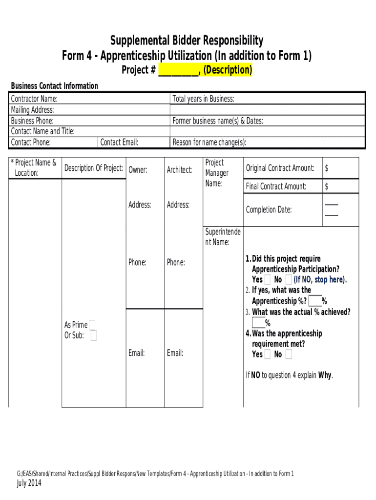 4 Apprenticeship Utilization - des wa Doc Template | pdfFiller