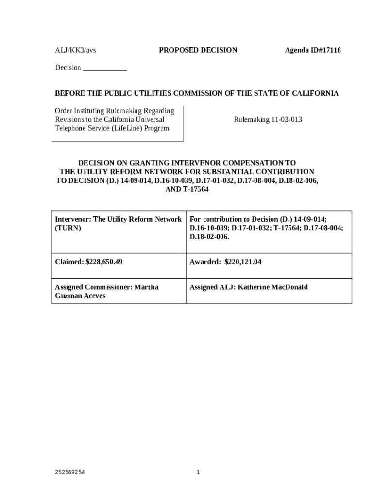 Order Instituting Rulemaking Regarding Revisions to the California ...