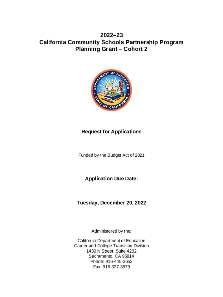 RFA-22. California Community Schools Partnership Program (CCSPP ...