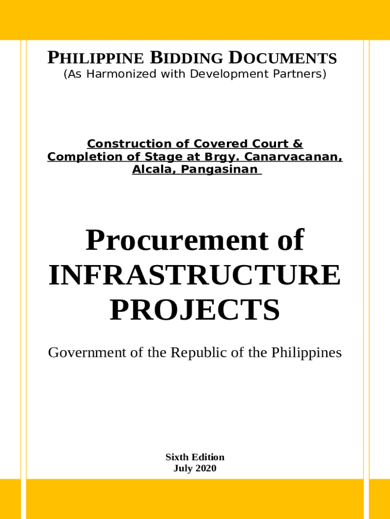 Philippine Bidding Documents - Pangasinan Doc Template | pdfFiller