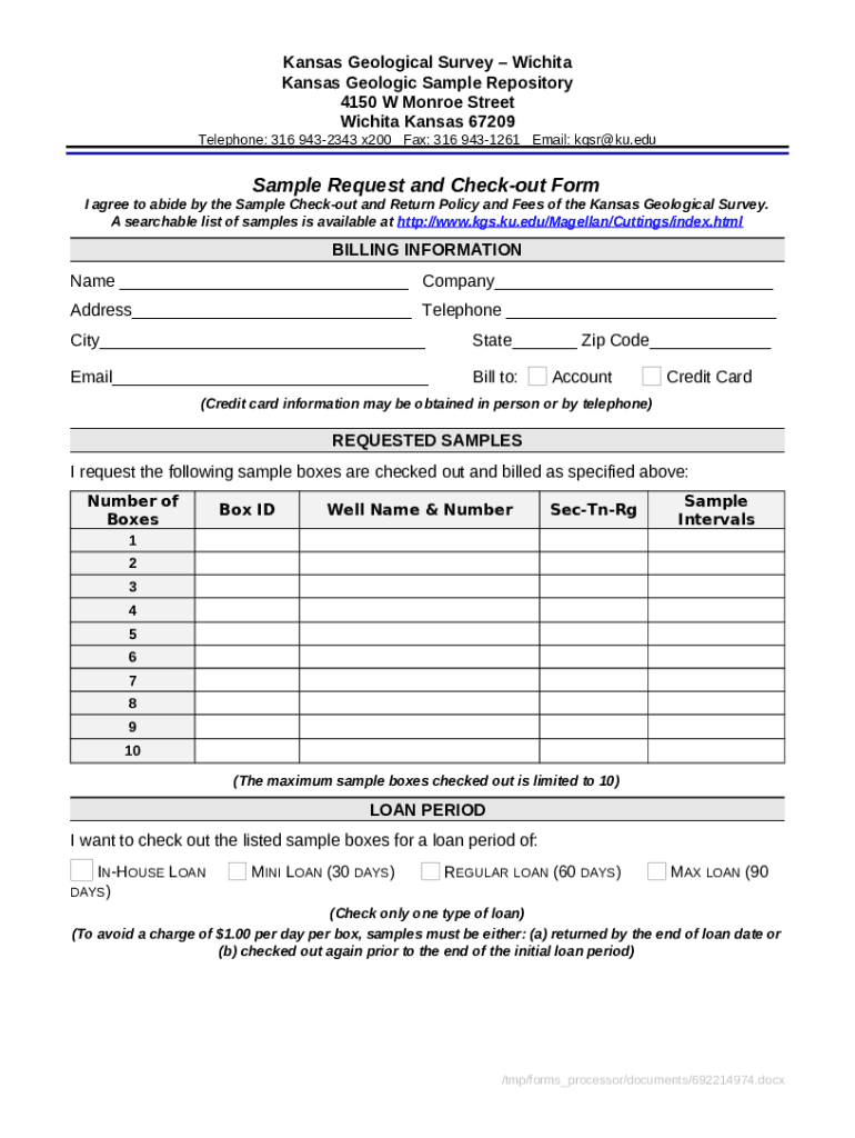 request to preserve ation samples or drill cuttings Doc Template | pdfFiller