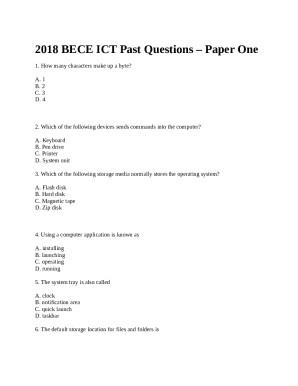 BECE ICT Objectives Past Questions - Home About Us ... Doc Template ...