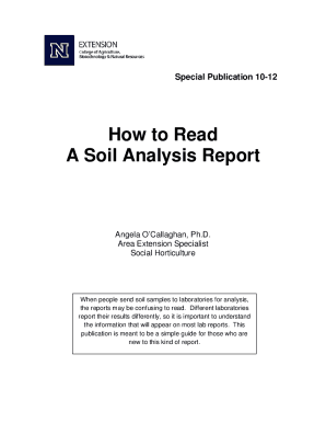 Fillable Online How to Read a Soil Analysis Report. Horticulture Fax ...