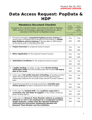 The PopData/HDPBC Data Access Request (DAR) process Doc Template | pdfFiller