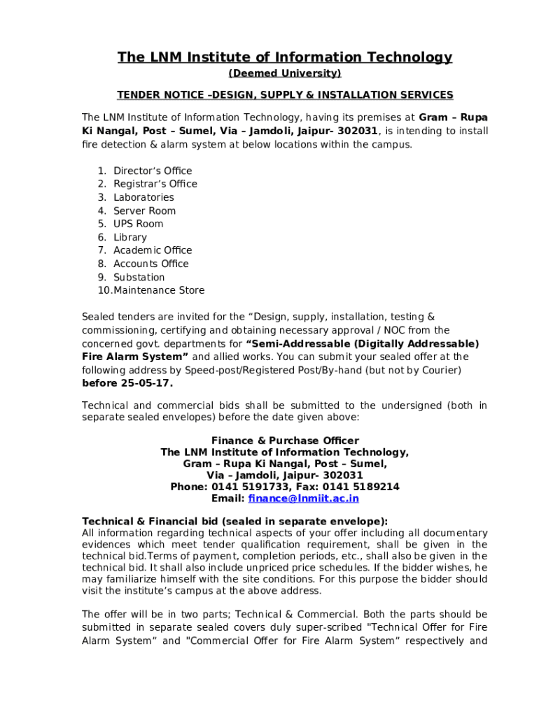 Online lnmiit ac The LNM Institute of Ination ... Doc Template | pdfFiller