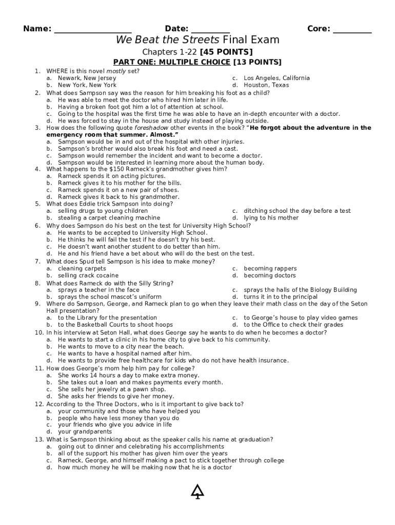 We Beat the Street: How a Friendship Pact Led to Success Doc Template ...