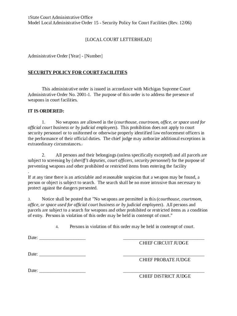 Administrative and General Orders for Bankruptcy Doc Template | pdfFiller