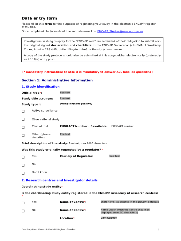 How to apply for the ENCePP Study SealGuide Doc Template | pdfFiller