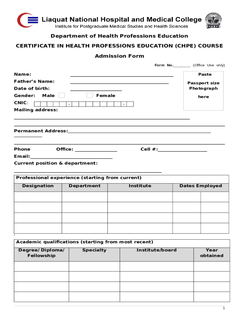 Health Professions Education CertificatePenn GSE - lnh edu Doc Template ...