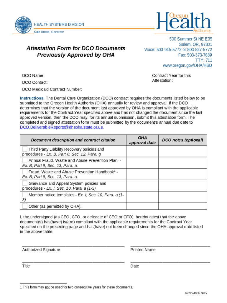 Attestation for Previously Approved Documents, CY 2022 05-2022 Doc ...
