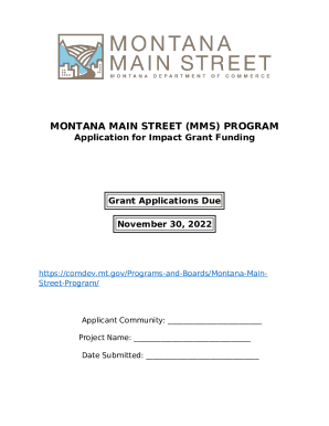 MONTANA MAIN STREET (MMS) PROGRAM - Application ... - comdev mt Doc ...