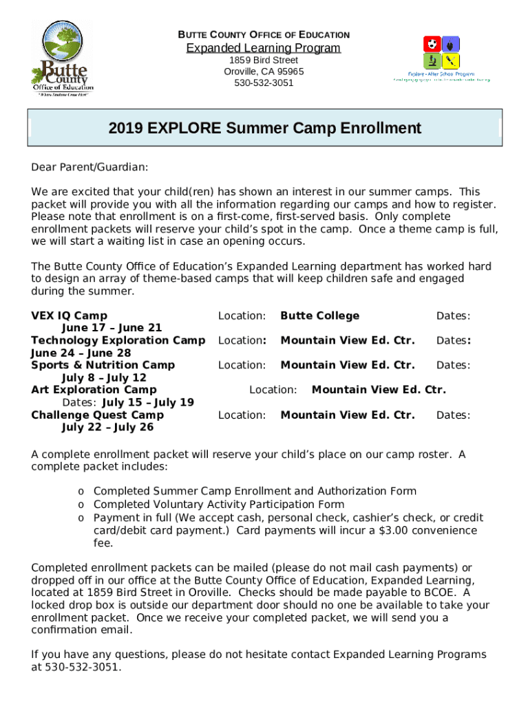 We are excited that your child(ren) has shown an interest in our summer camps Doc Template ...