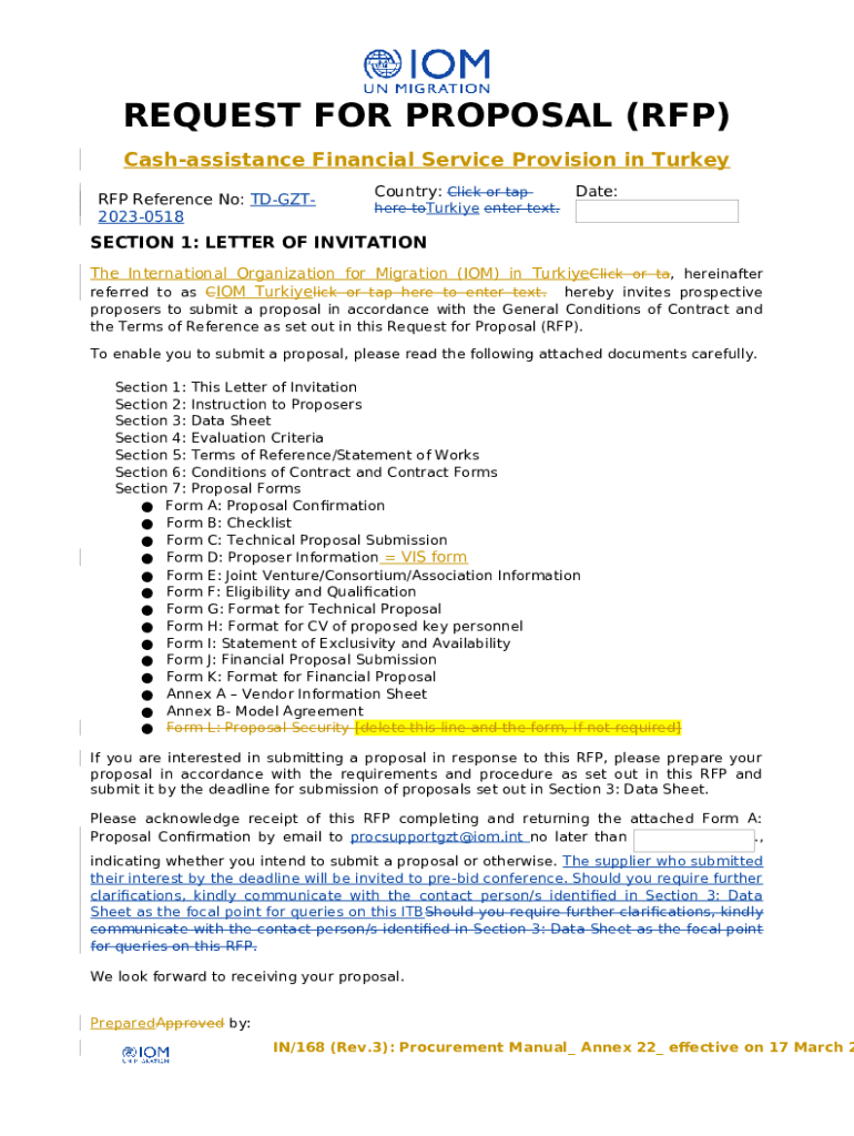 Request for Proposal Banking & Financial Services Doc Template | pdfFiller