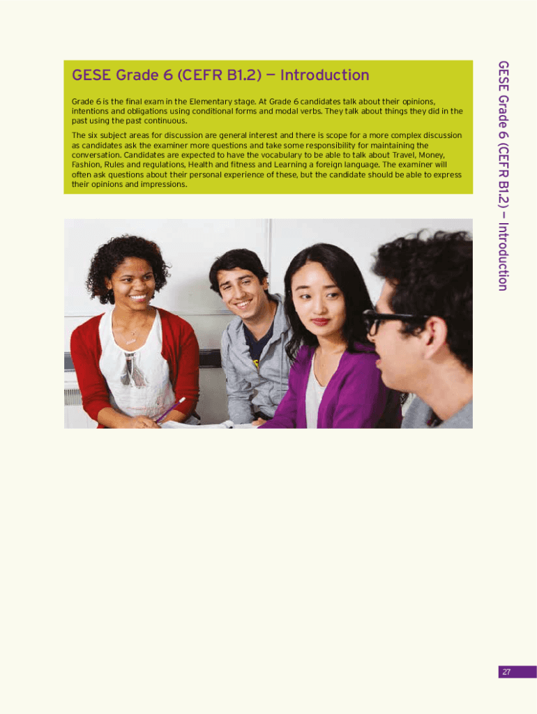 Fillable Online GESE Elementary Steps: Guide for teachers, Grades 4-6 ...