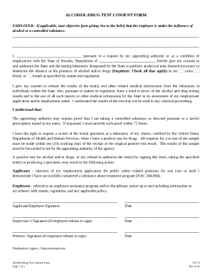 TS-76 Alcohol Drug Consent Doc Template | pdfFiller