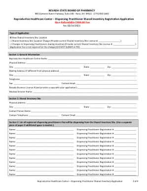 Fillable Online bop nv NEVADA STATE BOARD OF PHARMACY Reproductive ...