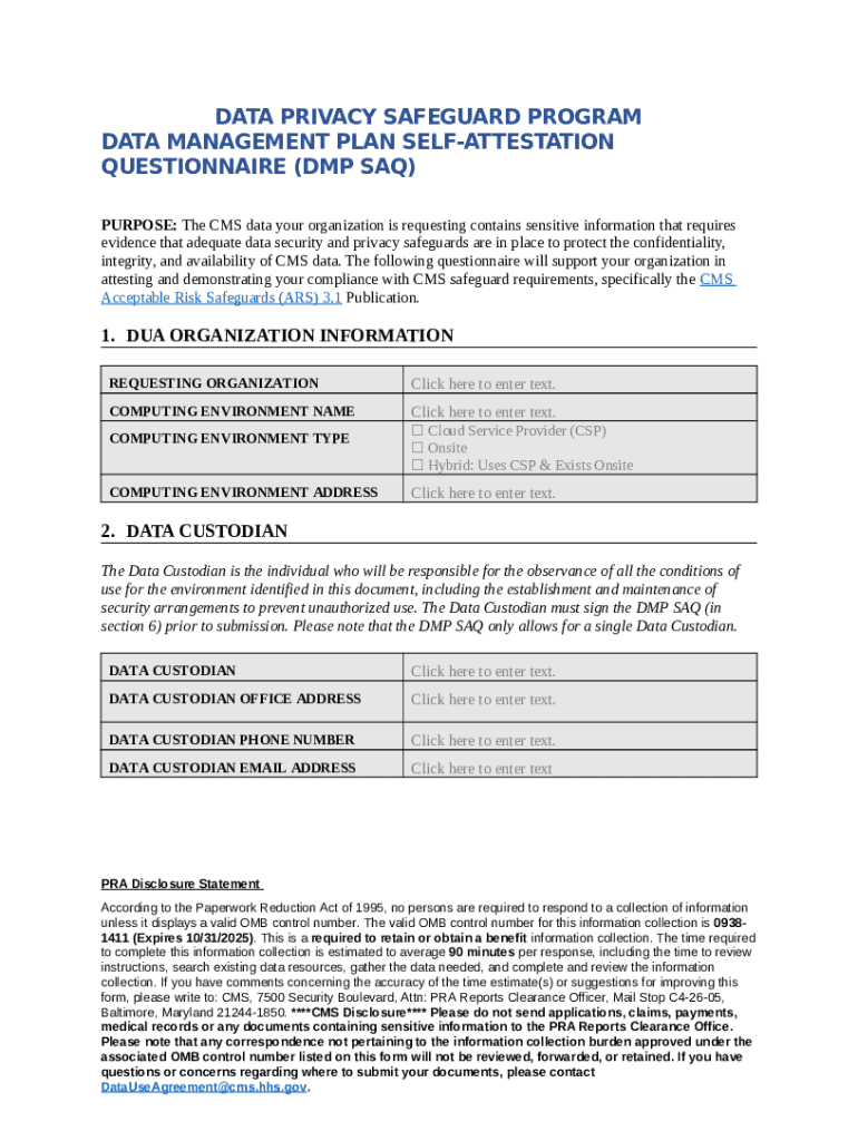 Attention all CMS Data Users!! New CMS Data Management ... Doc Template ...