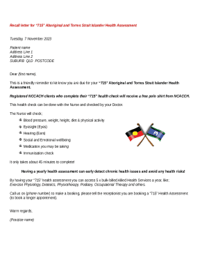 715 Recall letter for Practices - ncacch org Doc Template | pdfFiller